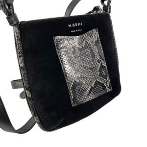 M. Gemi | Bags | Genuine M Gemi Black Leather The Rosetta Crossbody ...